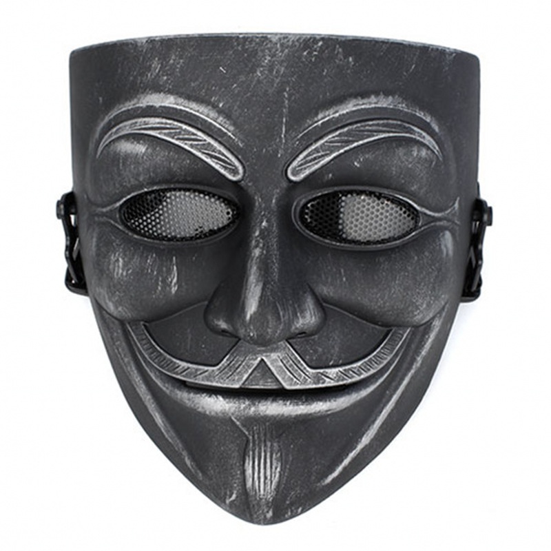 V For Vendetta Full Face Metal Mesh Tactical Mask Cosplay Party ...
