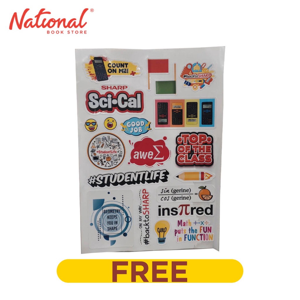 *NOT FOR SALE* Sharp Calculator Sticker National Book Store | Shopee ...