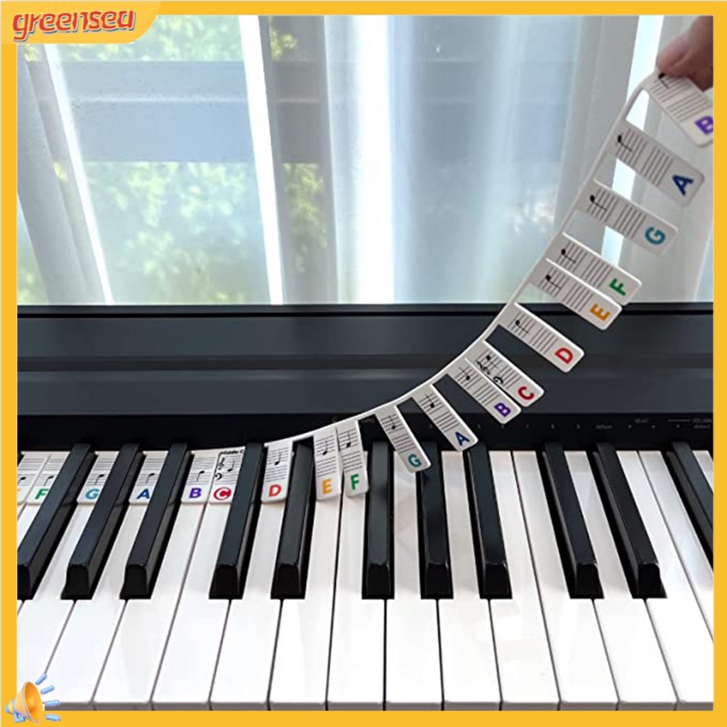greensea| 1 Set Flexible Piano Key Stickers for Kids Home School ...
