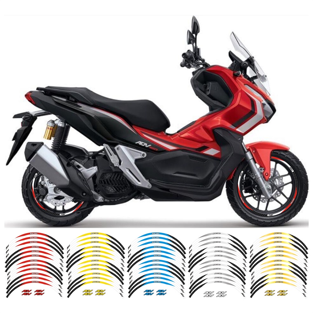 Motorcycle Hub Rim Accessories Reflective Stickers Wheel Strip Decals ...