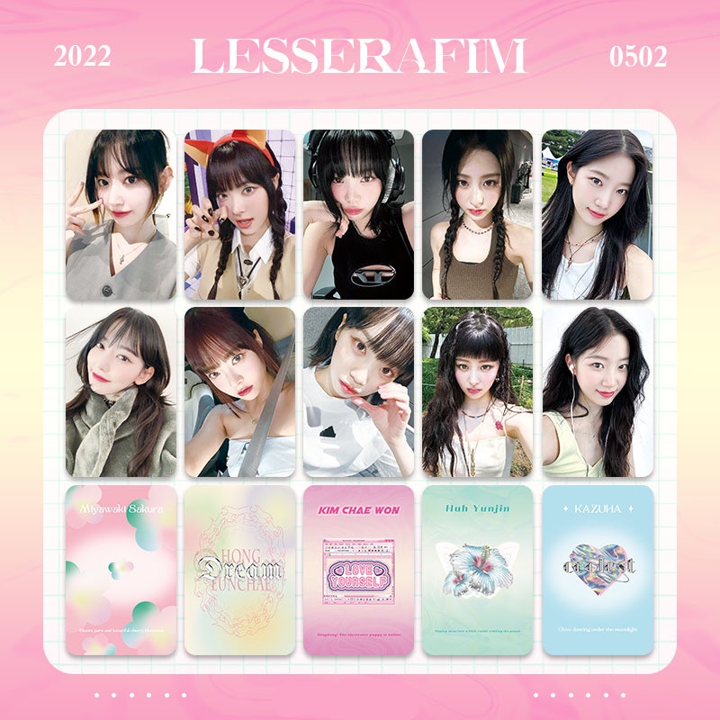 6pcs/set LE SSERAFIM Album UNFORGIVEN Photocards Lomo Cards SAKURA ...