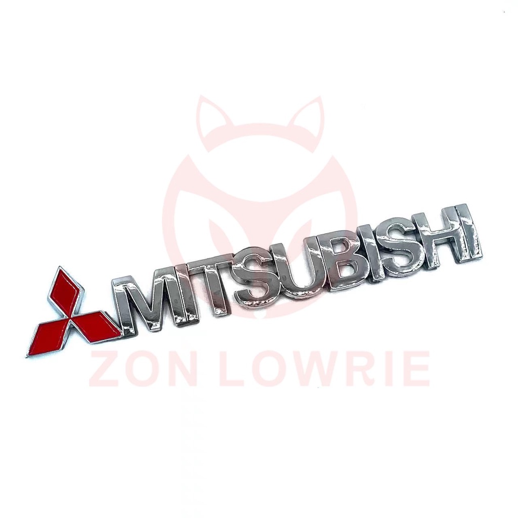 Mitsubishi 3D Side Fender Rear Trunk Emblem Badge Sticker Decal For ...