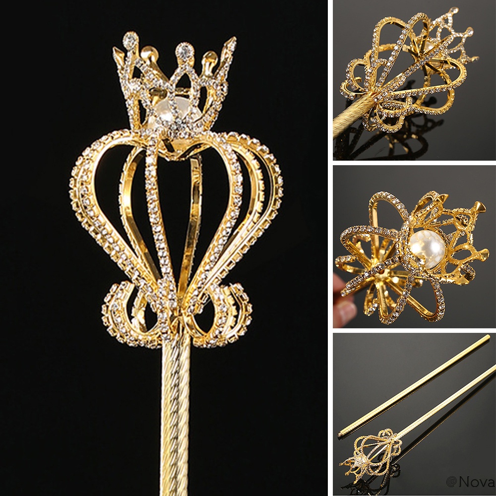 Princess Costume Wand Golden Wand Elf Baton For Girls Birthday Party ...