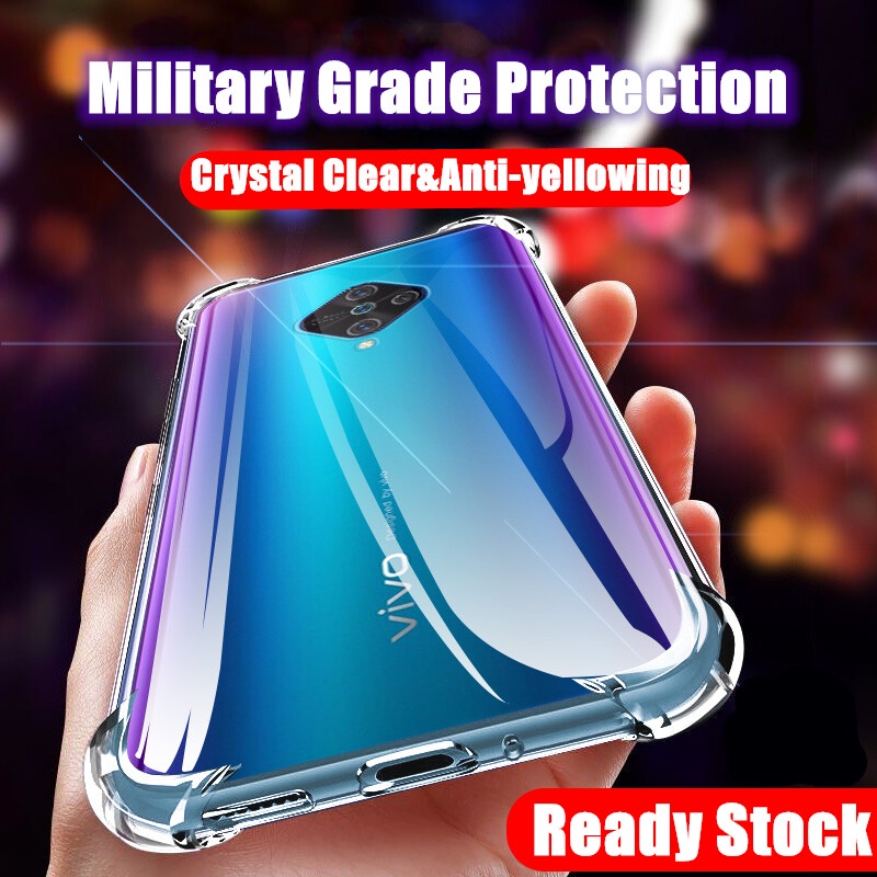 For Vivo S1 Pro X50 Lite V1937 1937 1920 Flexible Soft Rubber Crystal Clear Slim Protective ...