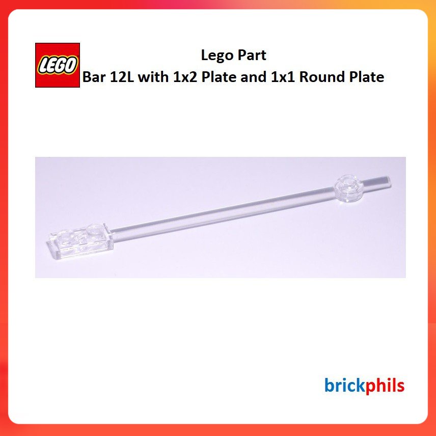 Lego Part 42445 - Bar 12L with 1x2 Plate and 1x1 Round Plate | Shopee ...