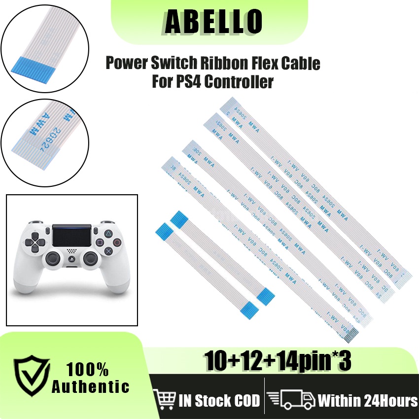 PS4 Controller Power Switch Ribbon Flex Cable Repair Parts 10/12/14 Pin ...