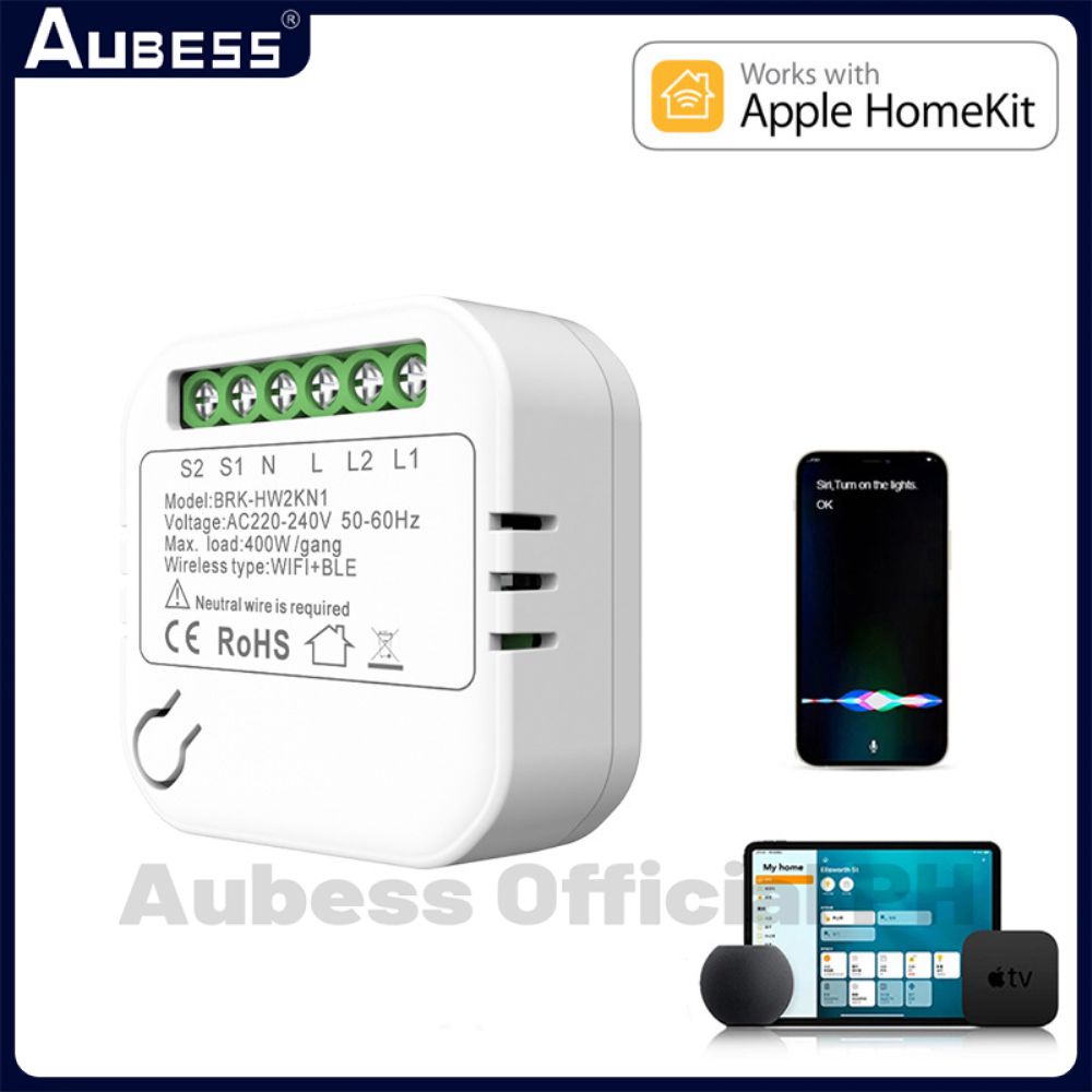 Homekit Smart Wifi Switch 2-Way Double Mini Breaker Siri Voice Control ...