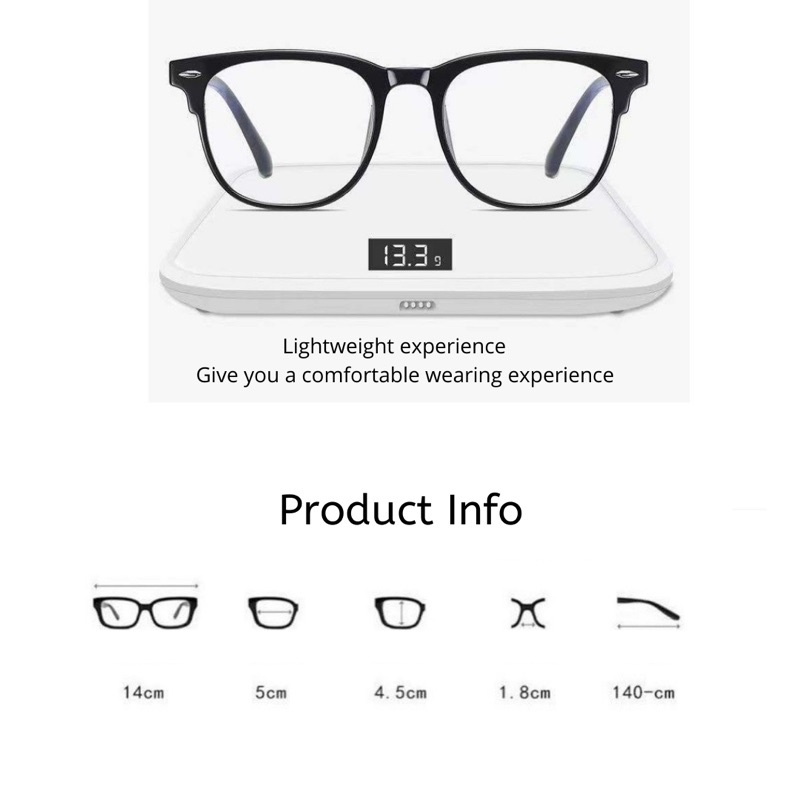 Cermin Mata Spek Spec Anti Blue Light Blocking Glasses transparent ...