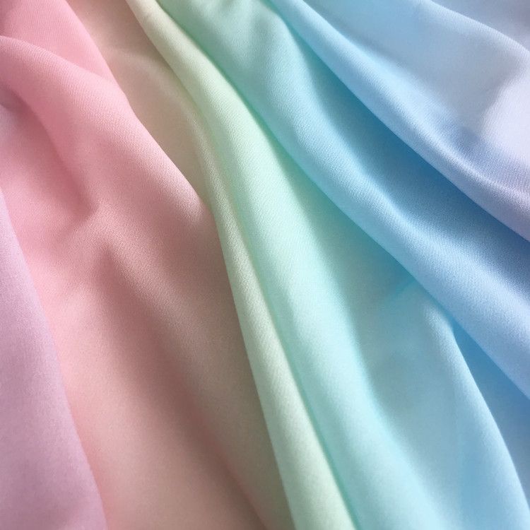 Colorful Gradient Chiffon Fabric Candy Color Rainbow Fabrics Cloth ...