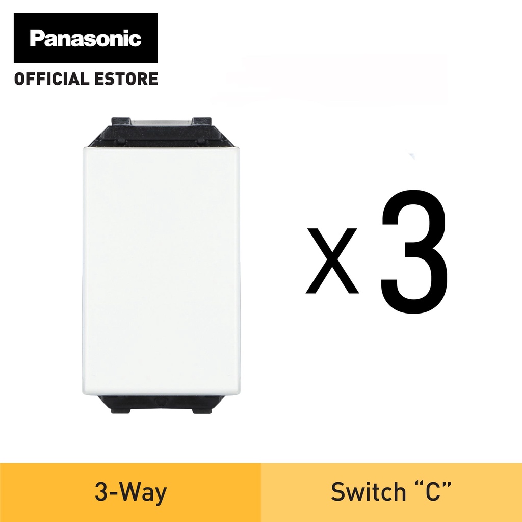 Panasonic WEG5002K-5 Non-Illuminated Switch 3 Way - 3 pieces | Shopee ...