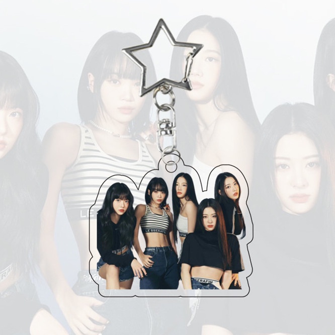 1pc LE SSERAFIM Acrylic Key Chain Lesserafim KAZUHA SAKURA EUNCHAE ...