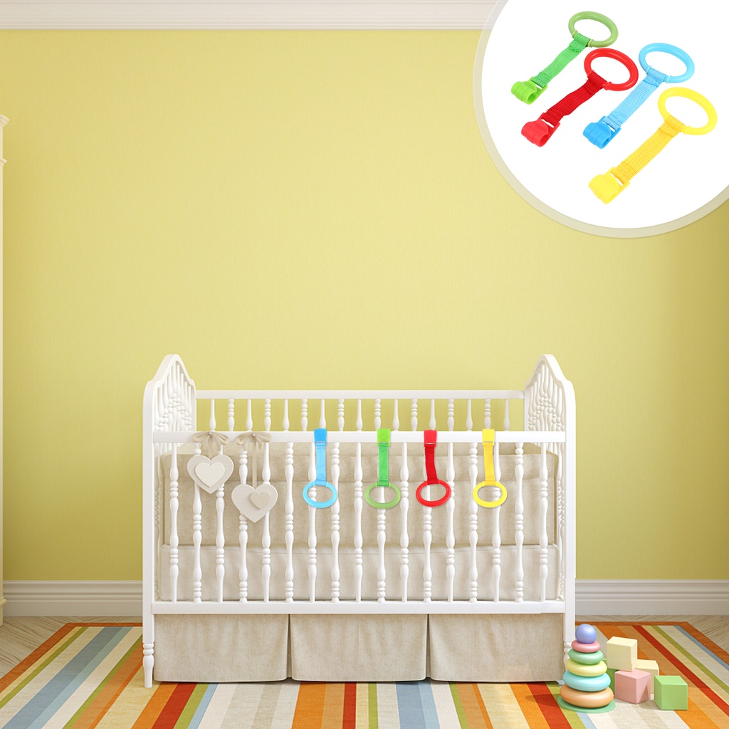 [READY STOCK] 4 Pcs Pull Ring Baby Walking Helper Nursery Cot Rings ...