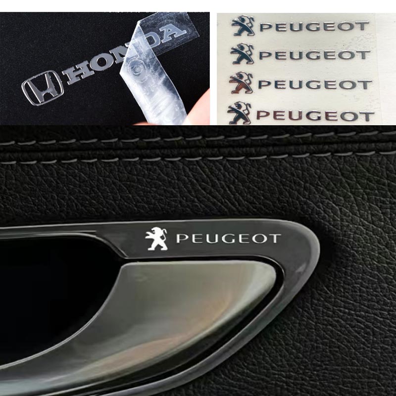 Peugeot Car Logo 3D Exterior Metal Sticker Car Interior Decorative ...