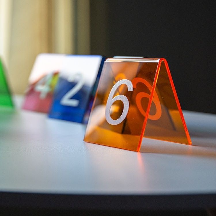 Color Acrylic Table Number Plate Desktop Number Table Plate Number Menu ...