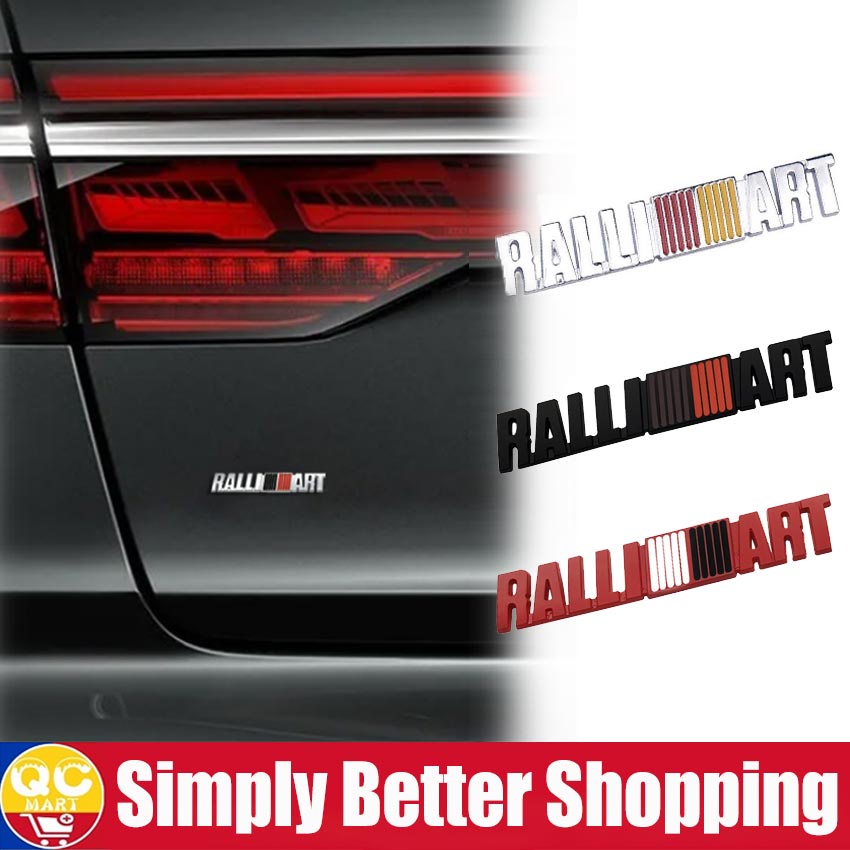 【ship in 24hours】 3D RALLIART Emblem Car Badge Sticker Front Hood Grill ...