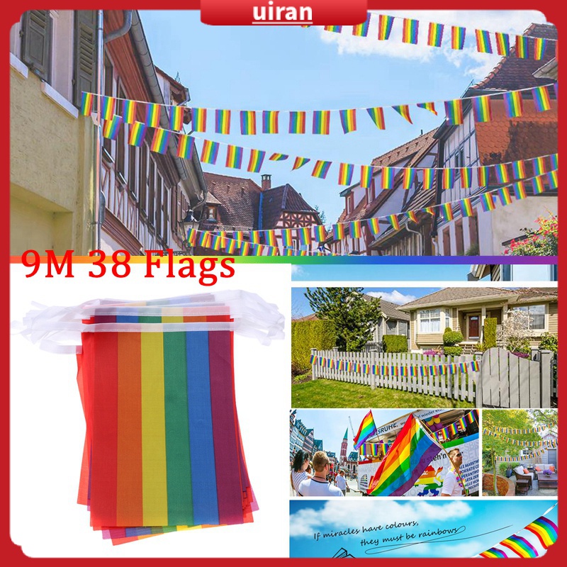 [READY STOCK] Rainbow Pennant Banner Pride Flag Festival LGBT Outdoor ...