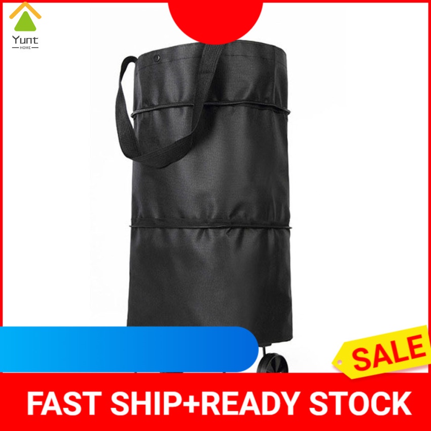 Folding Shopping Pull Cart Trolley Bag With Wheels Foldable Shopping ...