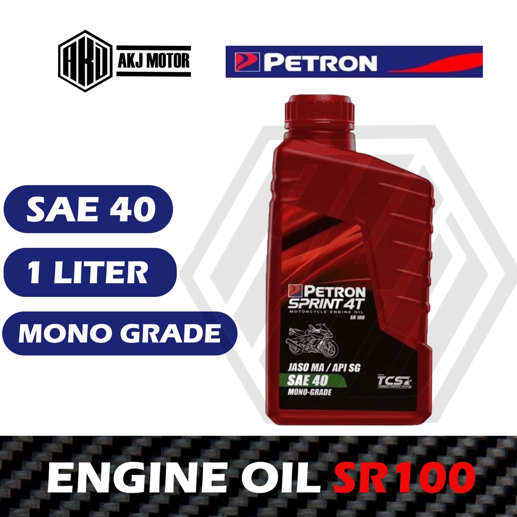 Petron Sprint 4T SR100 Monograde Motorcycle Oil SAE 40 (1 Liter) SR450 ...