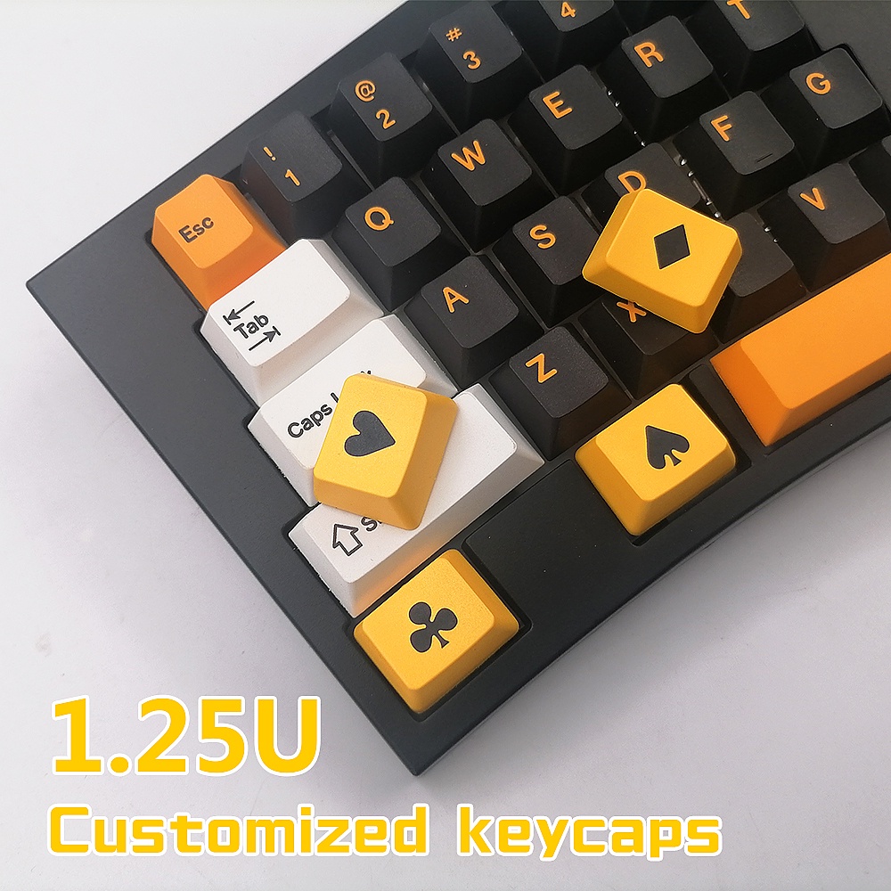 Poker Keycap 4pcs OEM Profile PBT for Mechanical Keyboard Cherry Mx ...