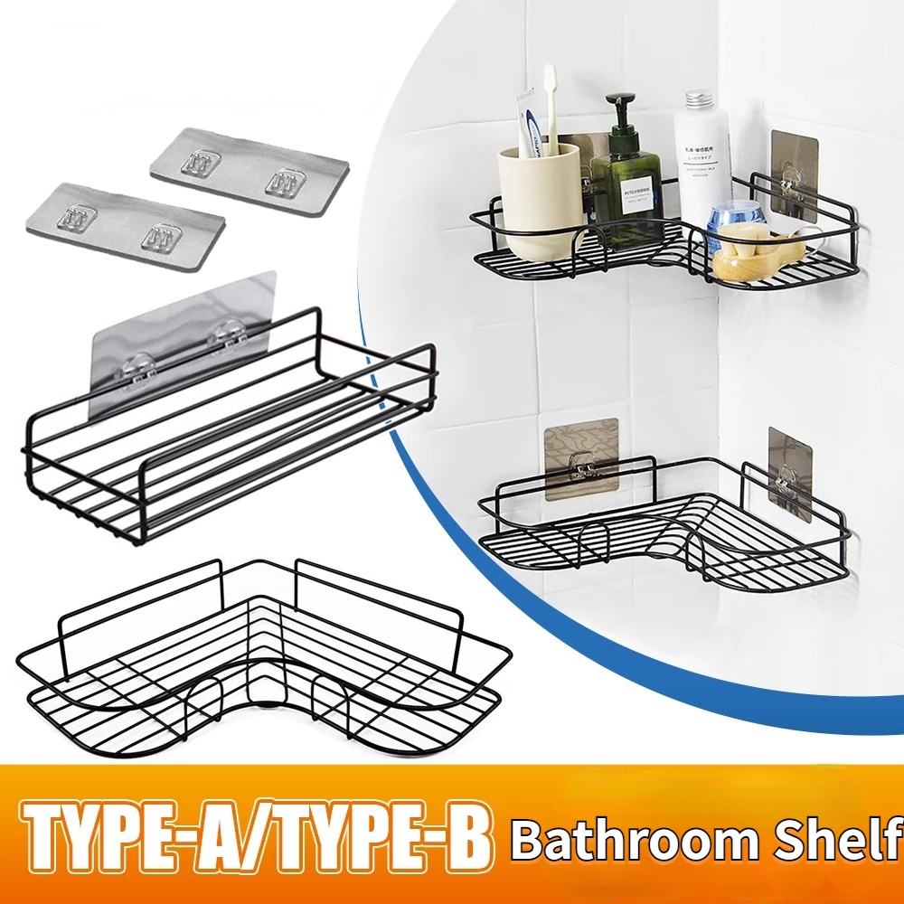 Bathroom Shelf Shower Shelves Shampoo Organizer/Wall Mounted Bathroom ...