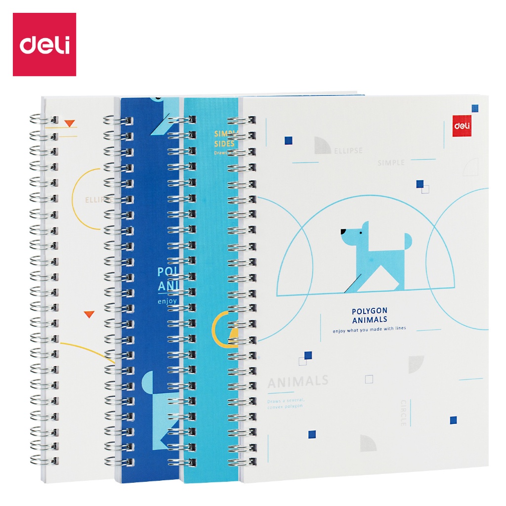 Deli ELA560 A5 Spiral Notebooks Student Aesthetic Writing Binder ...