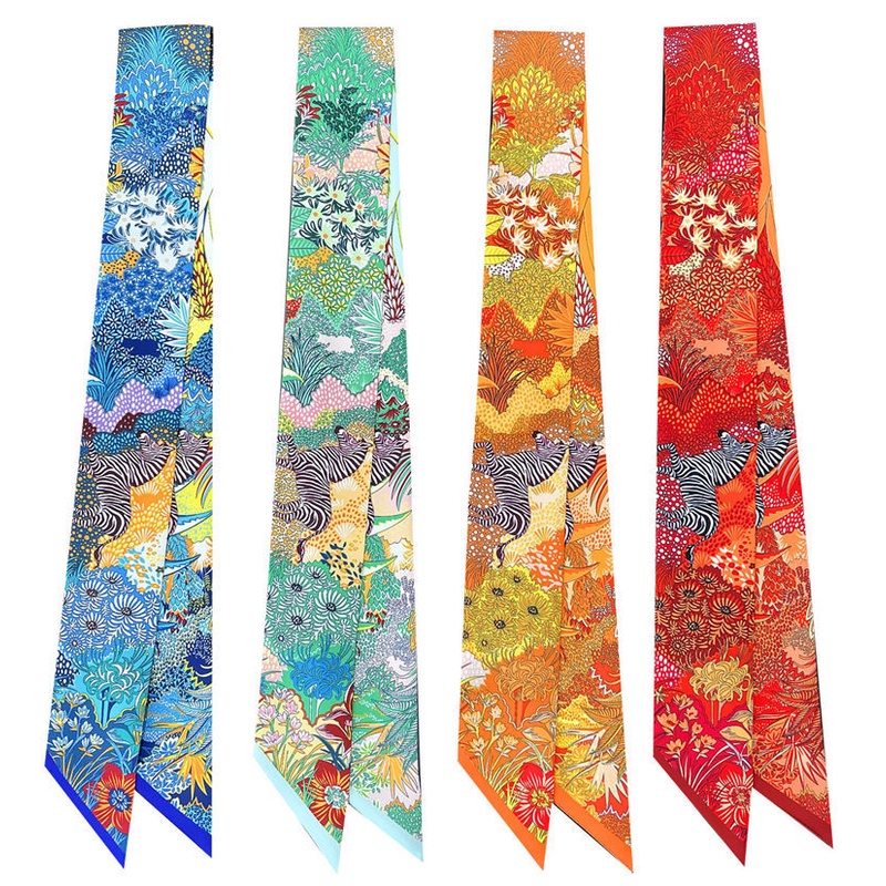 1 Piece Twilly Scarf for Bag Floral Forest Scarves Women's Decorative ...