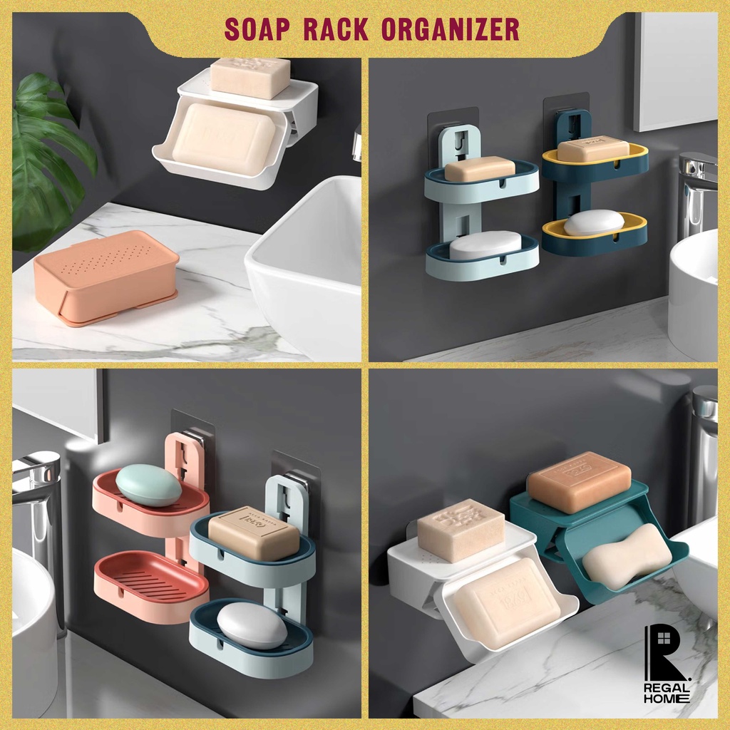 Drawer Style Soap Rack Multifunction Double Layer Soap Rack Organizer ...