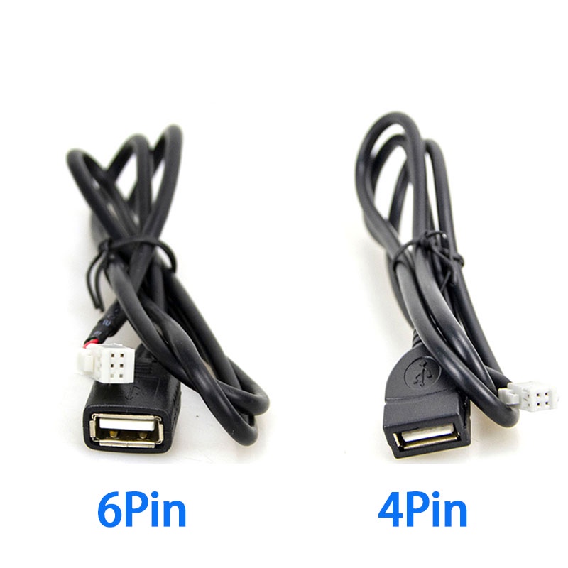 USB Cable For Android Car Radio Multimedia Player Long 4 Pin 6 Pin Universal USB Adapter ...