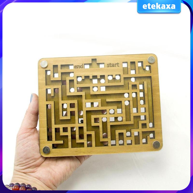 [Etekaxa] Traditional Wooden Labyrinth Maze Balance Board Puzzle Game ...