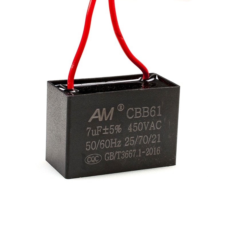 450V 7UF CBB61 Terminal Ceiling Fan Motor Running Rectangle Capacitor ...