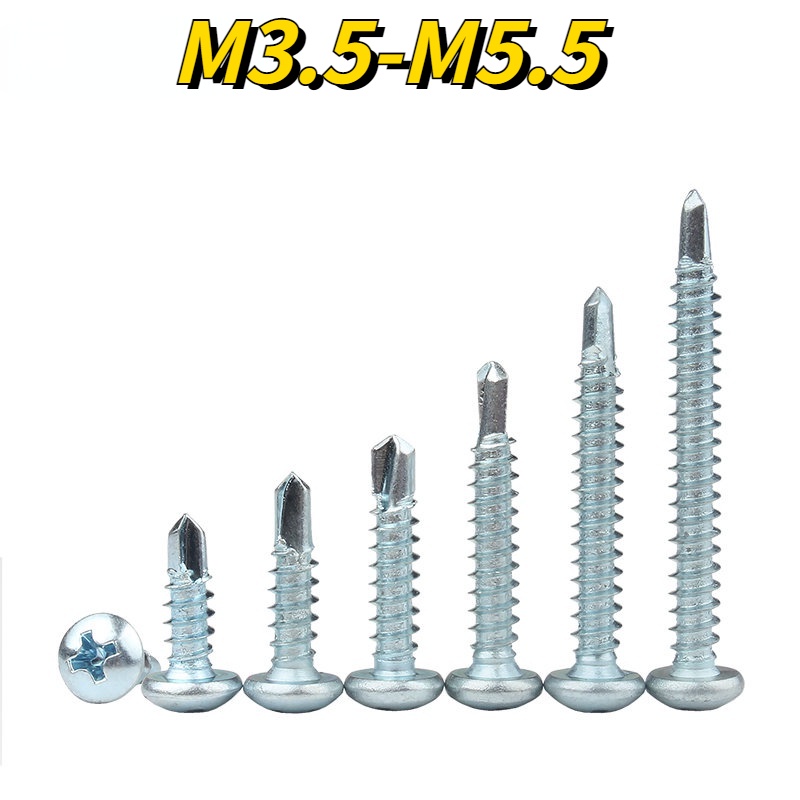 [XNY] M3.5 M3.9-M6.3 Galvanized Hardened Round Head Drill Tail Self ...