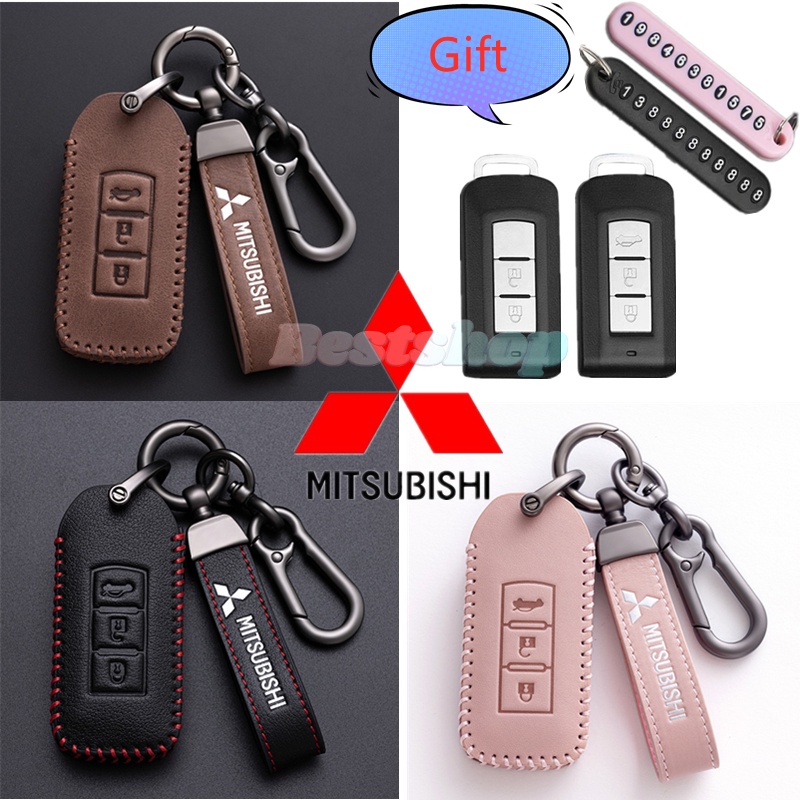 Leather Car Key Case Cover For Mitsubishi expander X PANDER ULTIMATE ...