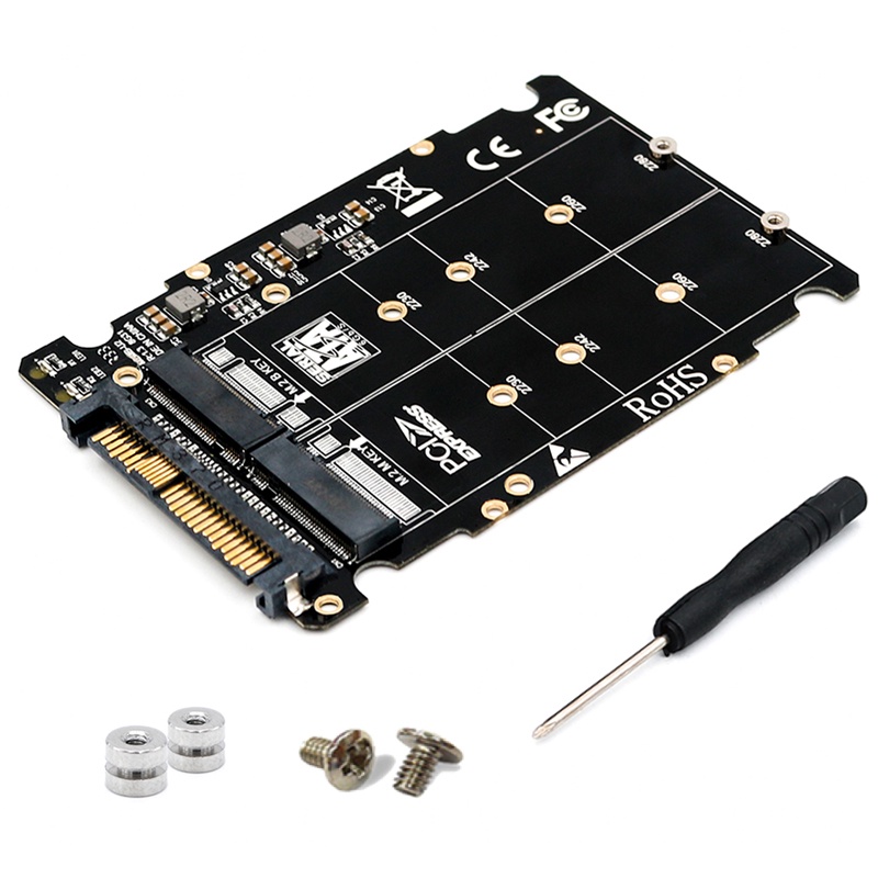 M2 SSD to U.2 Adapter M.2 NVMe and SATA-Bus NGFF SSD to PCI-e U.2 SFF ...