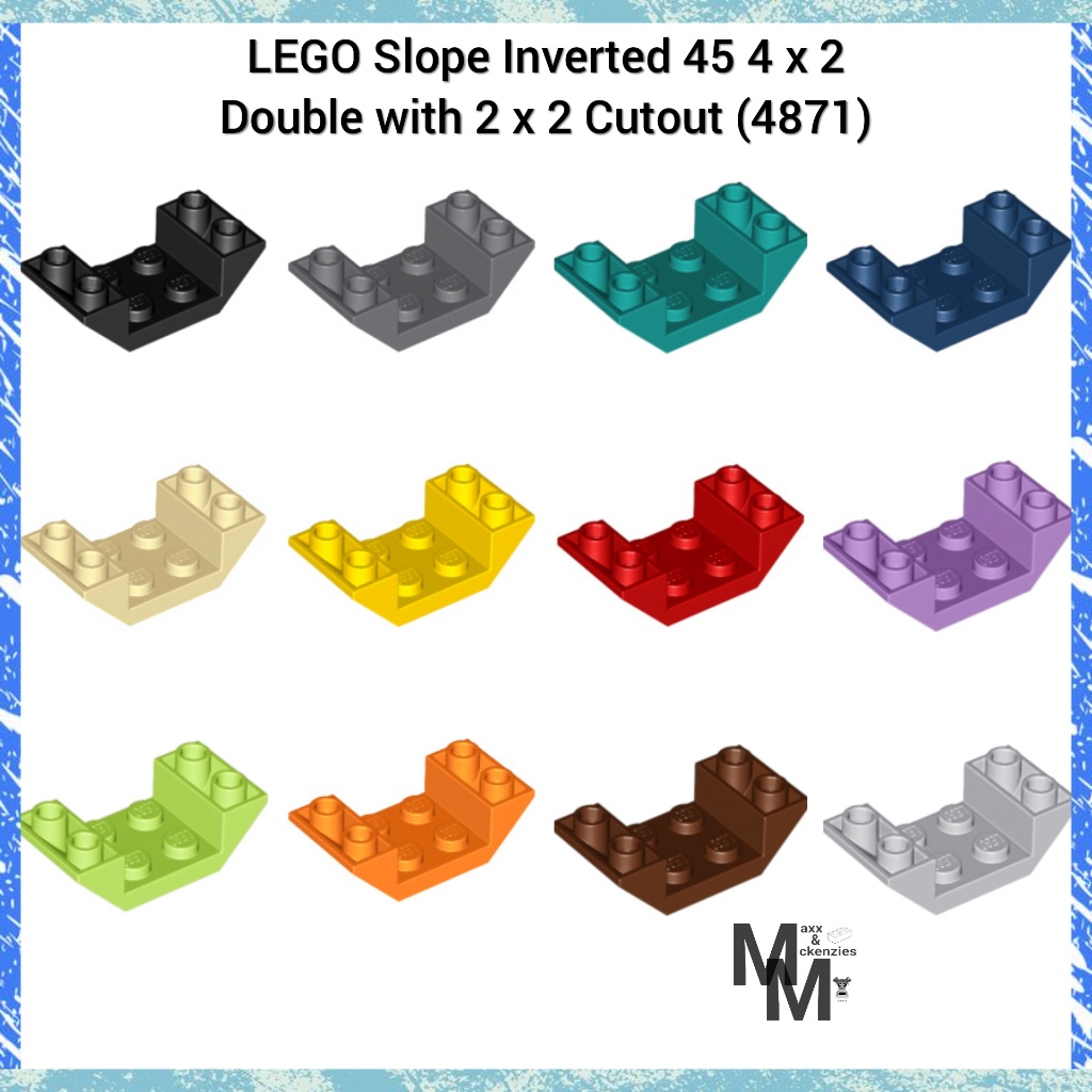 Slope, Inverted 45 4x2 Double with 2 x 2 Cutout (4871) lego Parts ...