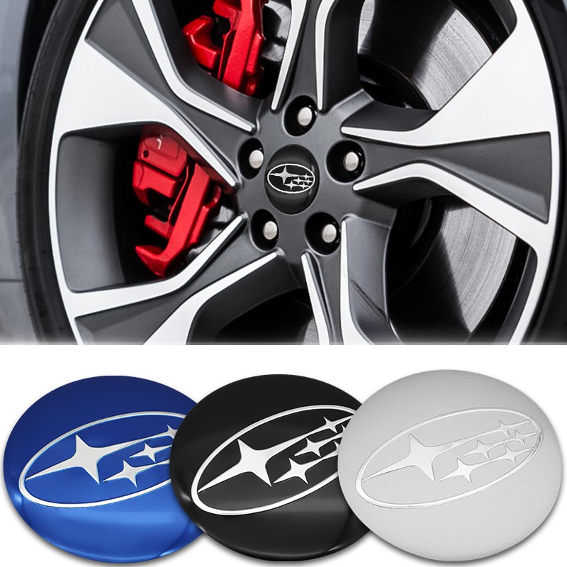 Subaru 4pcs 56mm Car Wheel Center Hub Cap Badge Emblem Decal Wheel ...