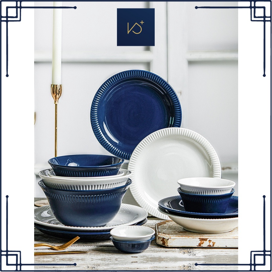 Kitchen Plus Oline Ceramic Plates bowl serving KP337 | Shopee Philippines