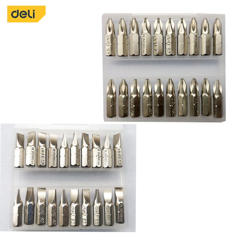 Deli Tool 1PC Phillips screwdriver Slotted screwdriver Bit Set | Shopee ...