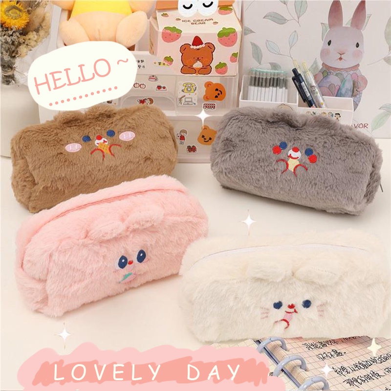 Kawaii Plush Pencil Case Series Cute Large Capacity Rabbit Pencil Case ...