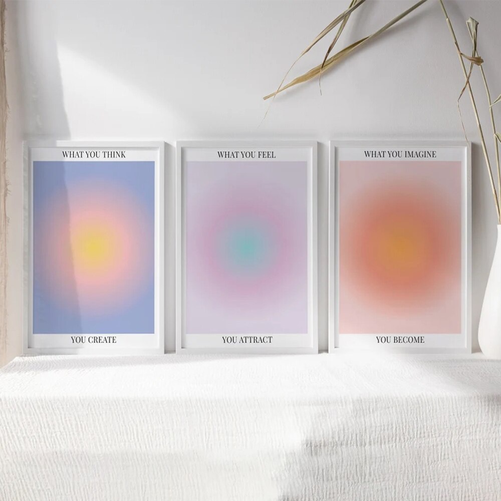 Nordic Aura Energy Spiritual Gradient Y2K Aesthetic Affirmation Wall ...