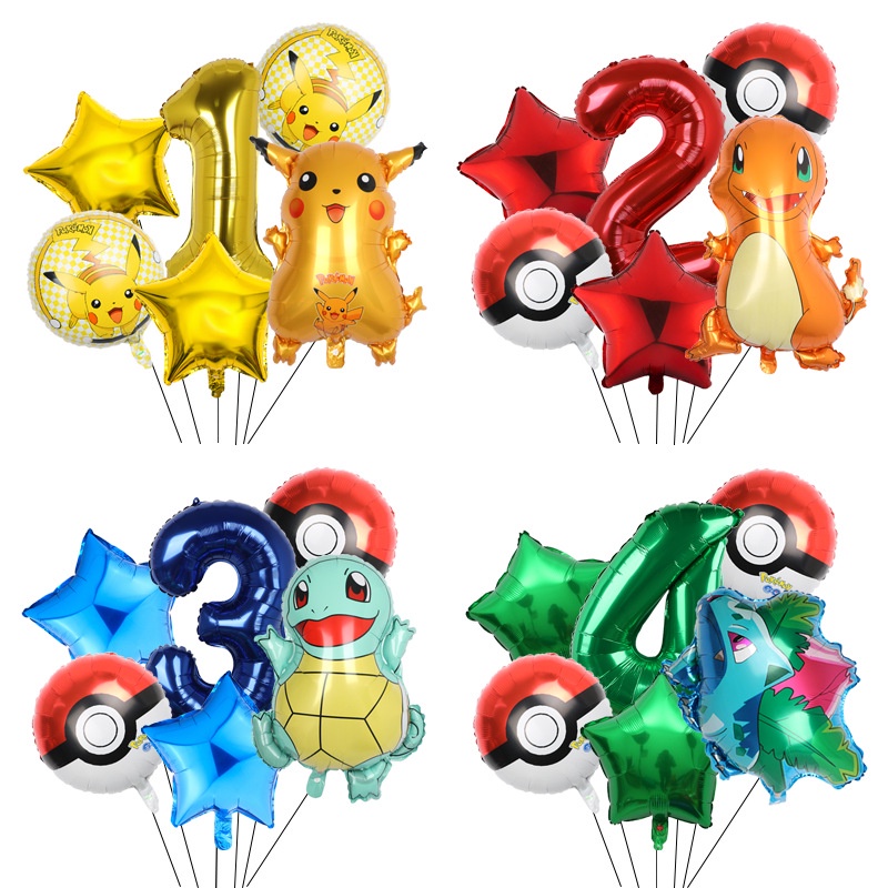 Pokemon Pikachu Balloons Baby Shower Party Decoration Charizard ...