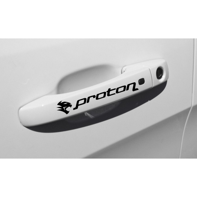 4 PCS PROTON CAR DOOR HANDLE STICKER PROTON SAGA WIRA WAJA IRIZ PERSONA ...