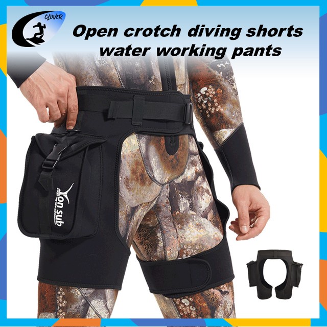 2.5MM Open crotch diving shorts diving snorkeling shorts water pants ...