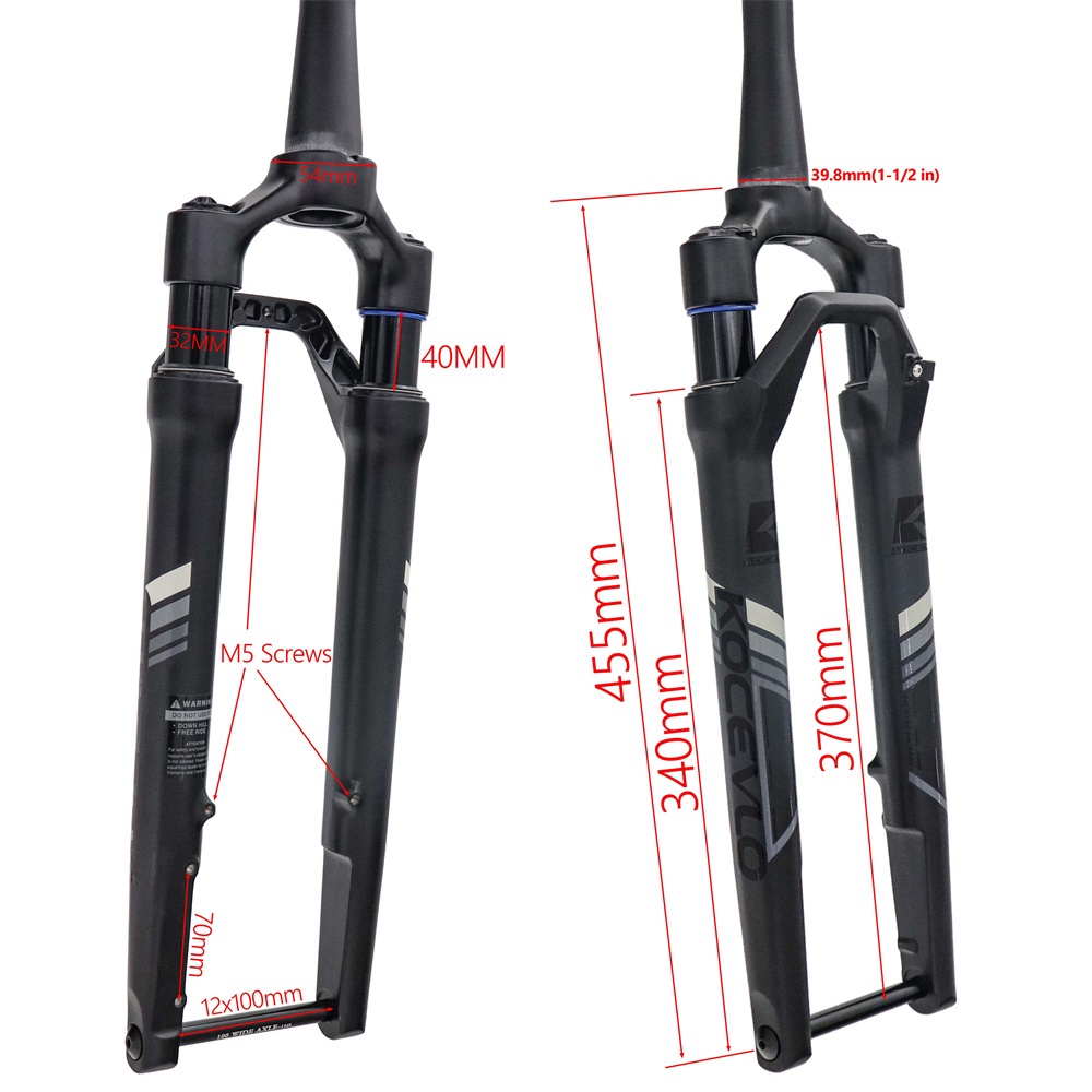 KOCEVLO Road Bike Fork Gravel Suspension Off-Road Damping Air Pressure ...