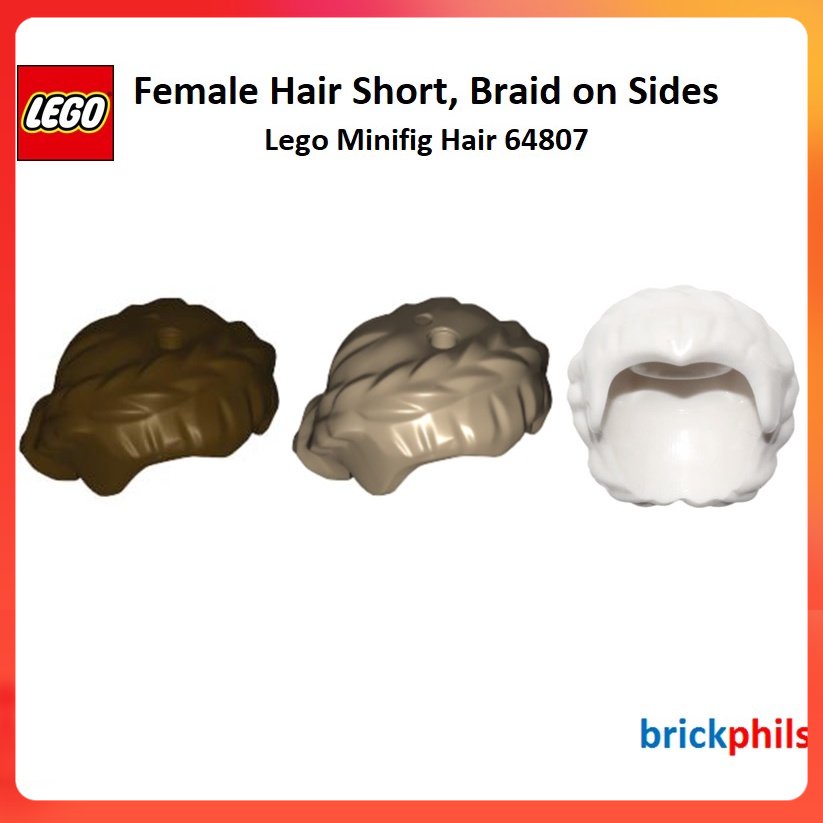 Lego Minifig Hair 64807 - Female Hair Short, Braid on Sides | Shopee ...