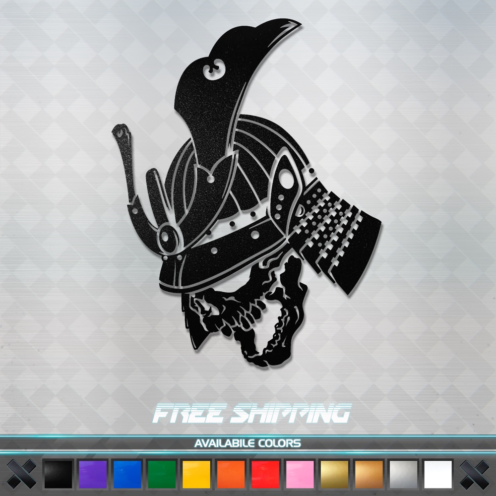 Samurai Skull Vinyl Decal Sticker - Car Window Truck JDM Rising Sun ...