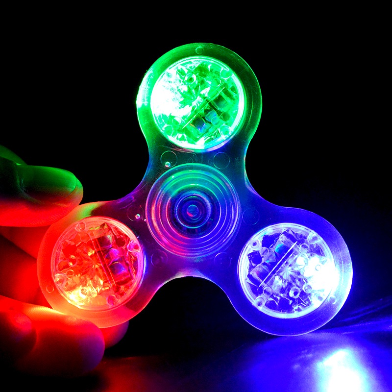 LED Light Fidget Spinner Colorful Light Fidget Finger Toy Hand Spinner ...
