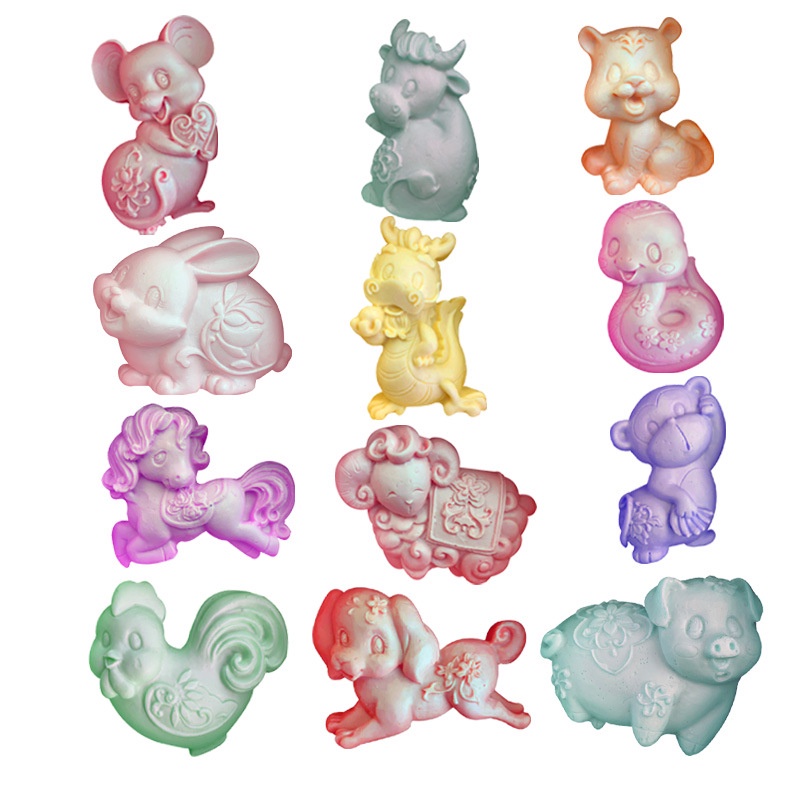 3D twelve zodiac silicone mold Mousse cake mold Rat Bull tiger rabbit ...