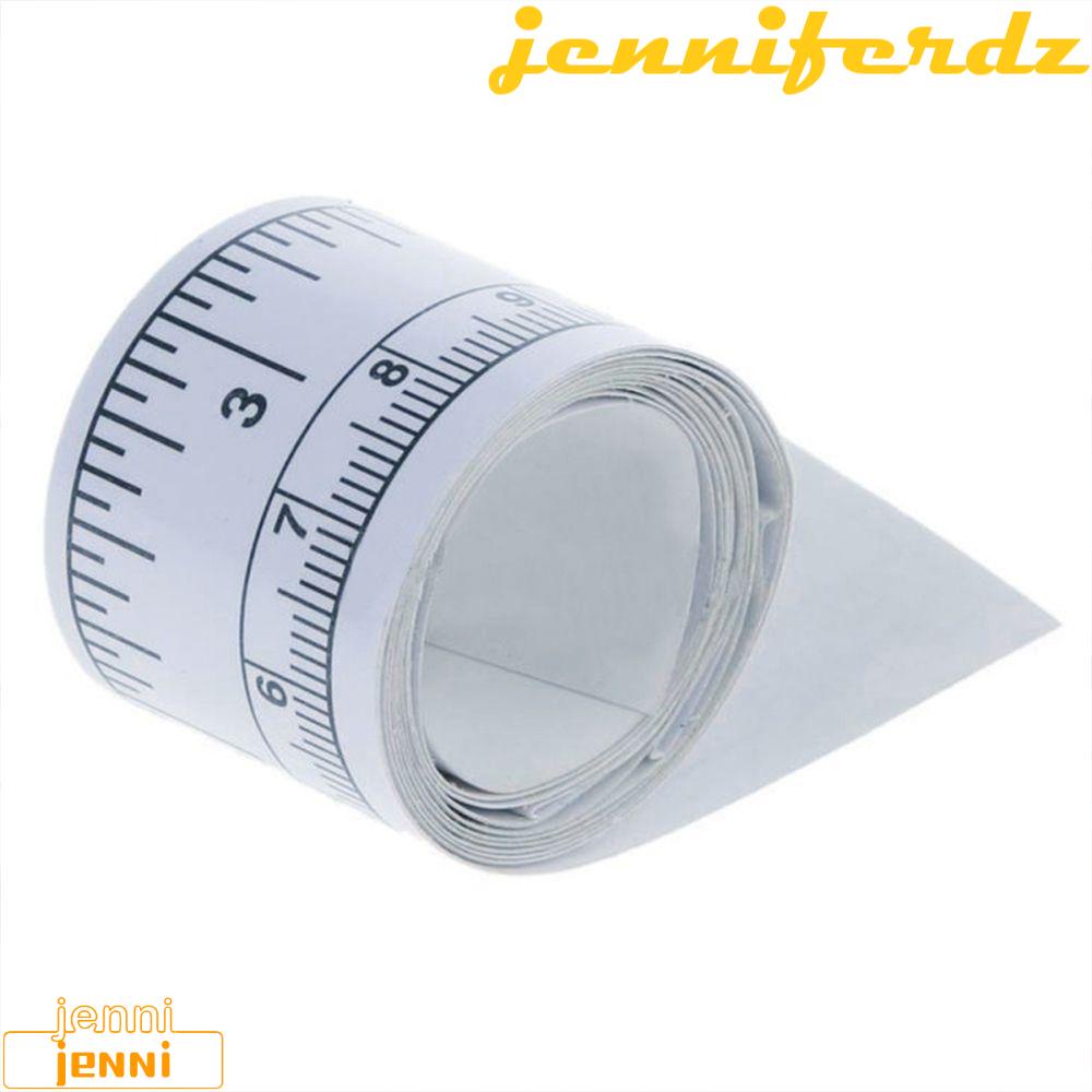 JENNIFERDZ New Tape Sticker Measure Ruler Silver Vinyl Sewing Metric ...