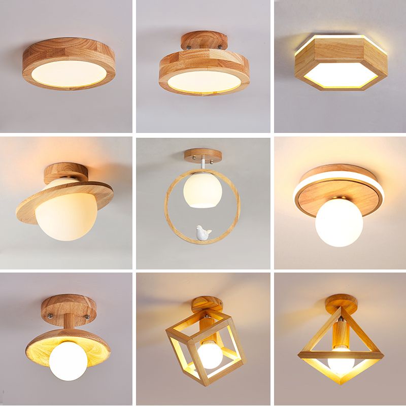 Creative Lamp Corridor Light Aisle Light Log Ceiling Light Balcony ...