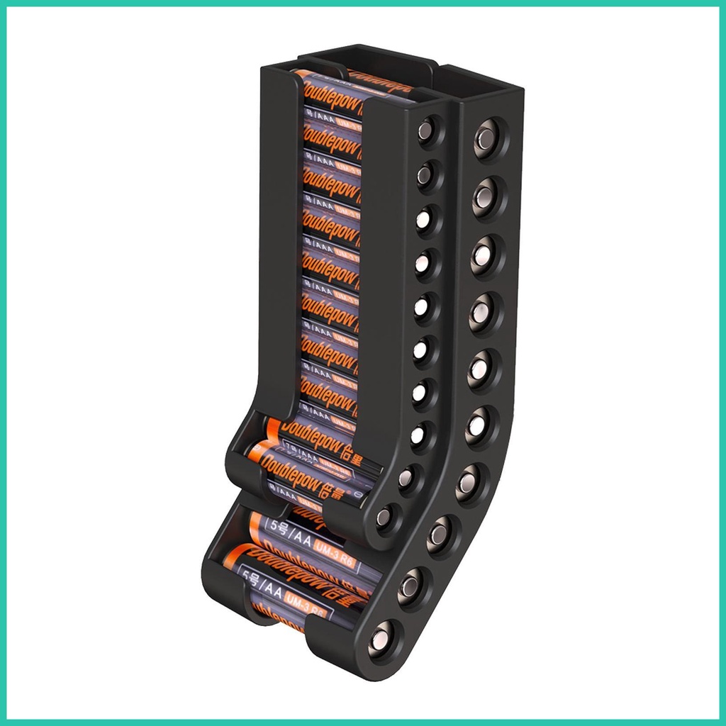 Wall Mount Battery Holder Storage Holder Rack Hold 10 AA Batteries ...